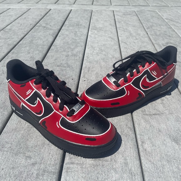 Nike | Shoes | Custom Black Nike Air Force S | Poshmark
